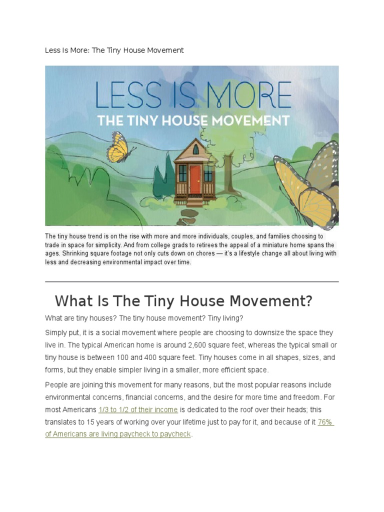 Tiny House Movement | PDF | Business