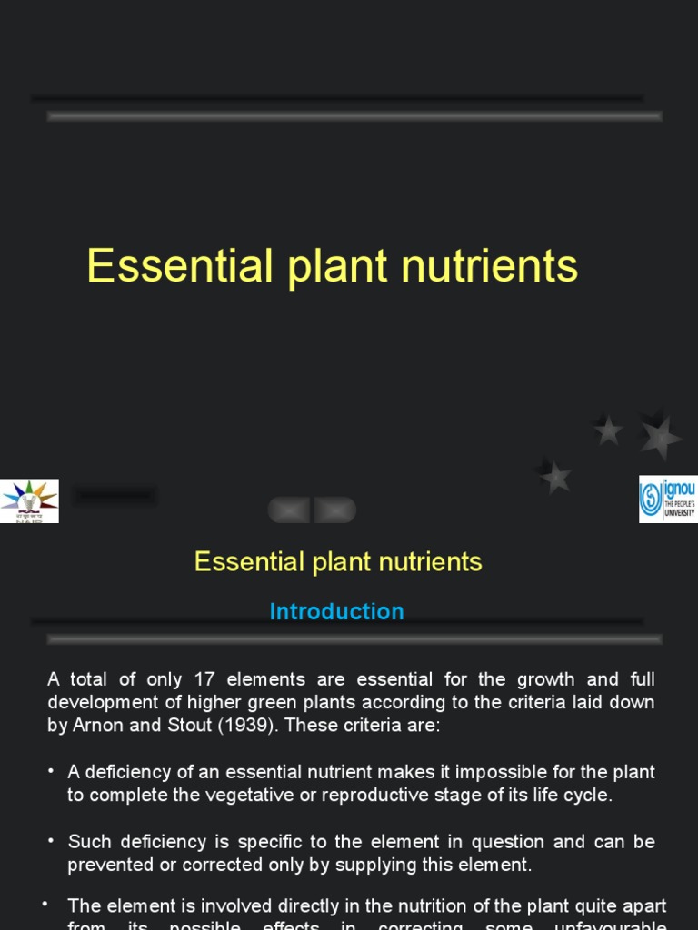 Essential Plant Nutrients 0 | PDF