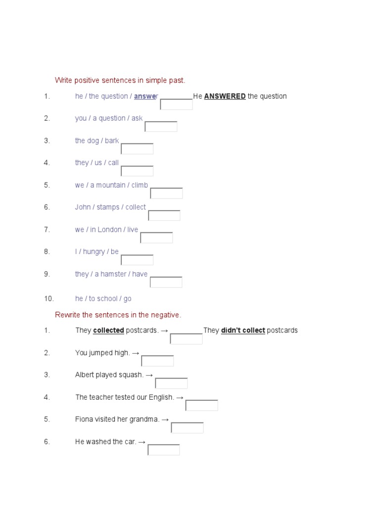Simple Past Tense Exercises | PDF | Leisure
