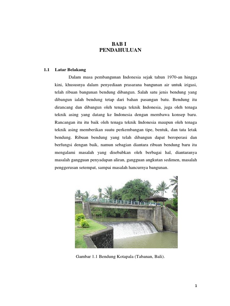 Makalah Bendung Tetap | PDF