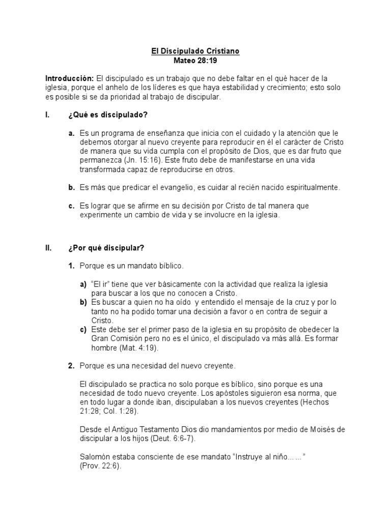 El Discipulado Cristiano | PDF | Cristo (título) | Jesús