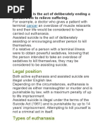 Types of Euthanasia Explained | PDF | Death | Medicine