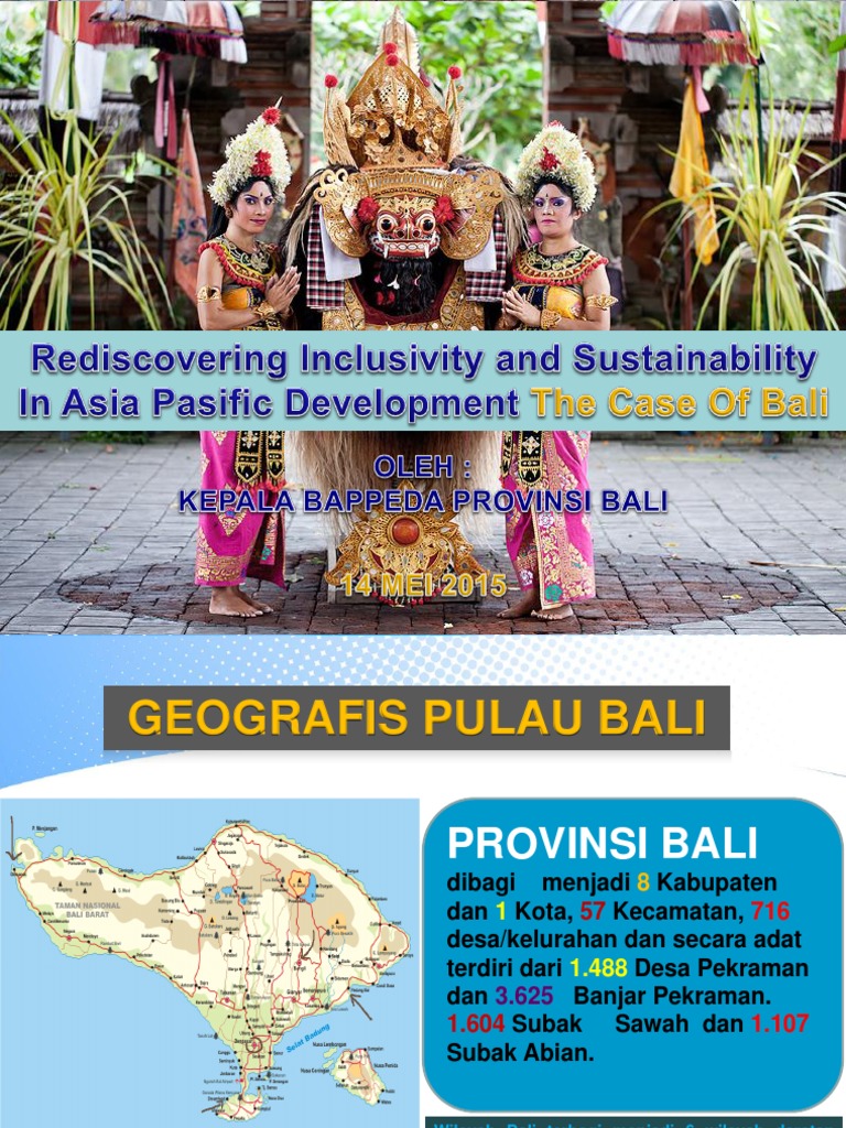 Paparan Kepala Bappeda Provinsi Bali 14 Mei 2015 Hotel Nikko Bali PDF | PDF