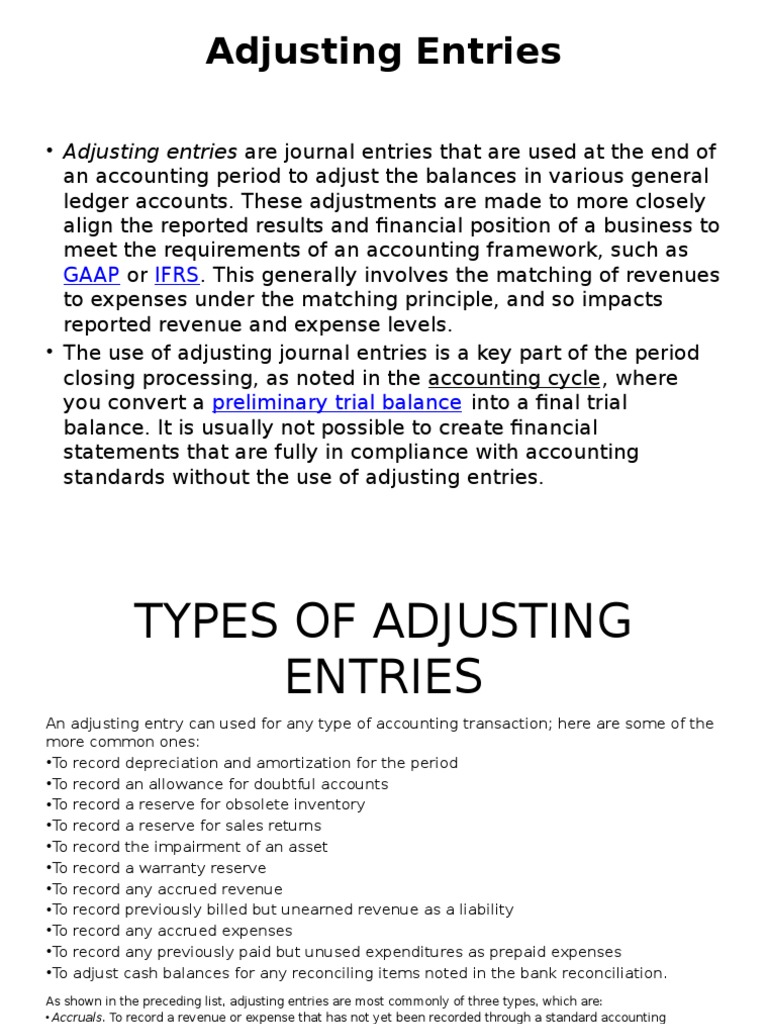 ADJUSTMENTS Adjusting Entries-2 | PDF | Debits And Credits | Accrual