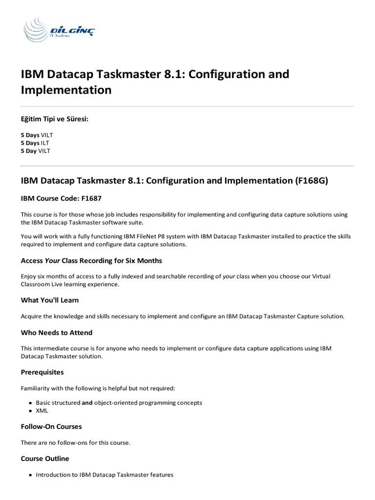 IBM Datacap Taskmaster 8.1 - Configuration and Implementation | PDF | Optical Character ...