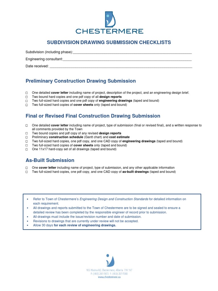 Subdivision Drawing Submission Guidelines | PDF