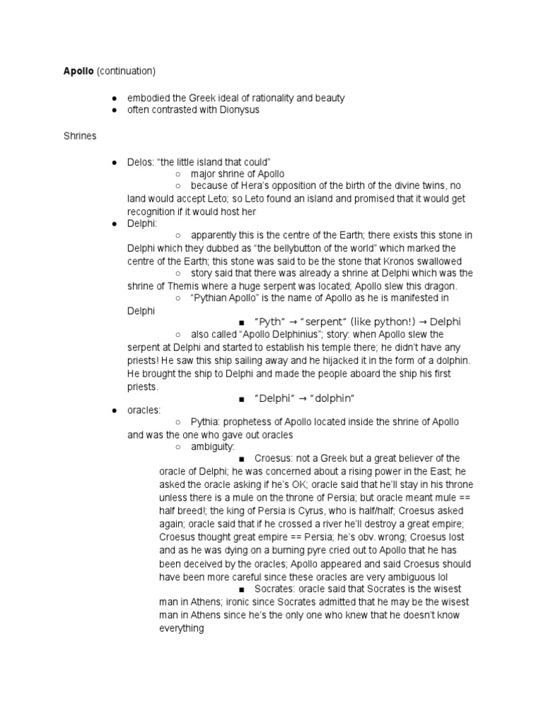 Lecture11 February82016 | PDF | Apollo | Dionysus