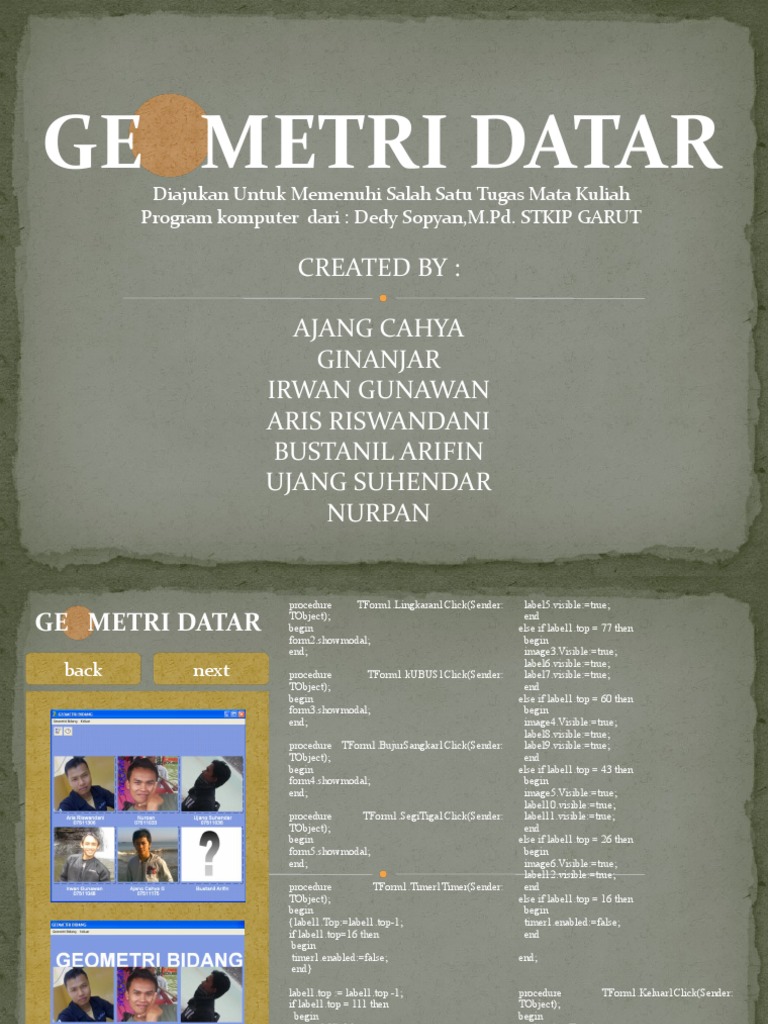 Geometri Datar: Aplikasi Praktis | PDF | Software Engineering | Formalism (Deductive)