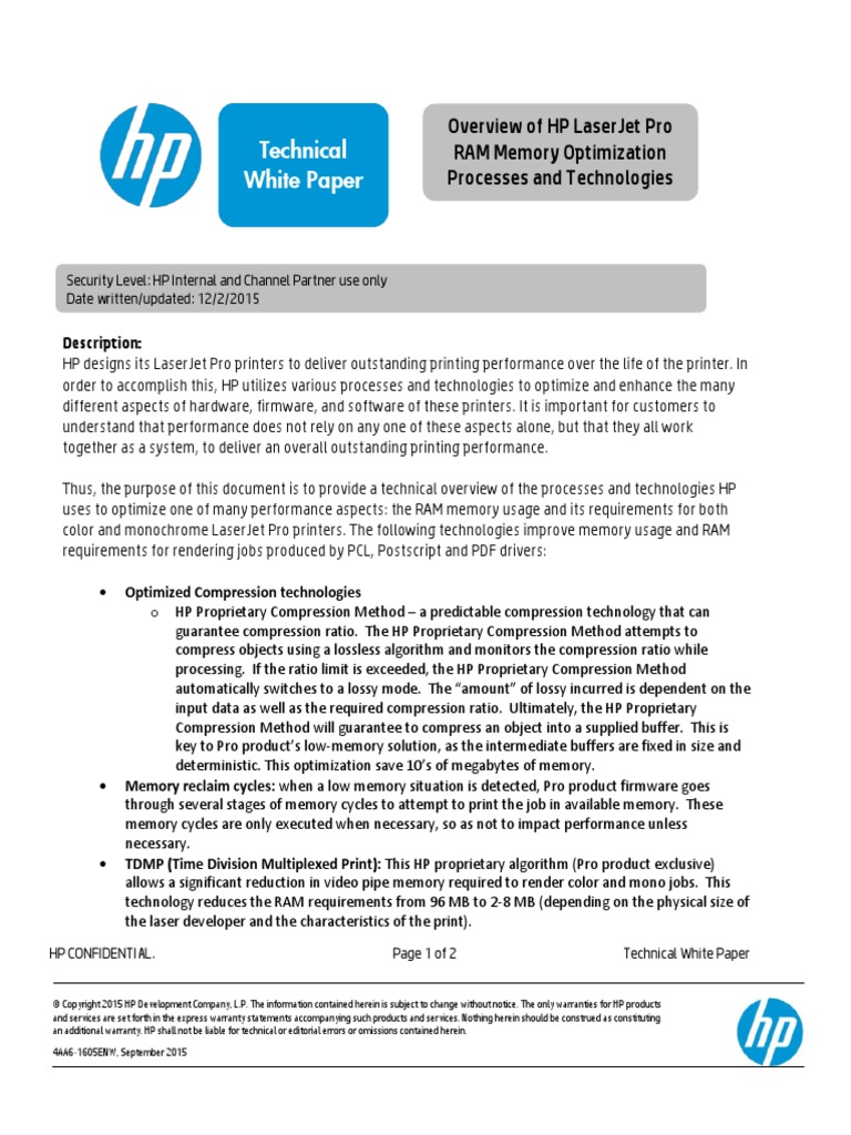 HP Ram Optimiz | PDF | Data Compression | Printer (Computing)