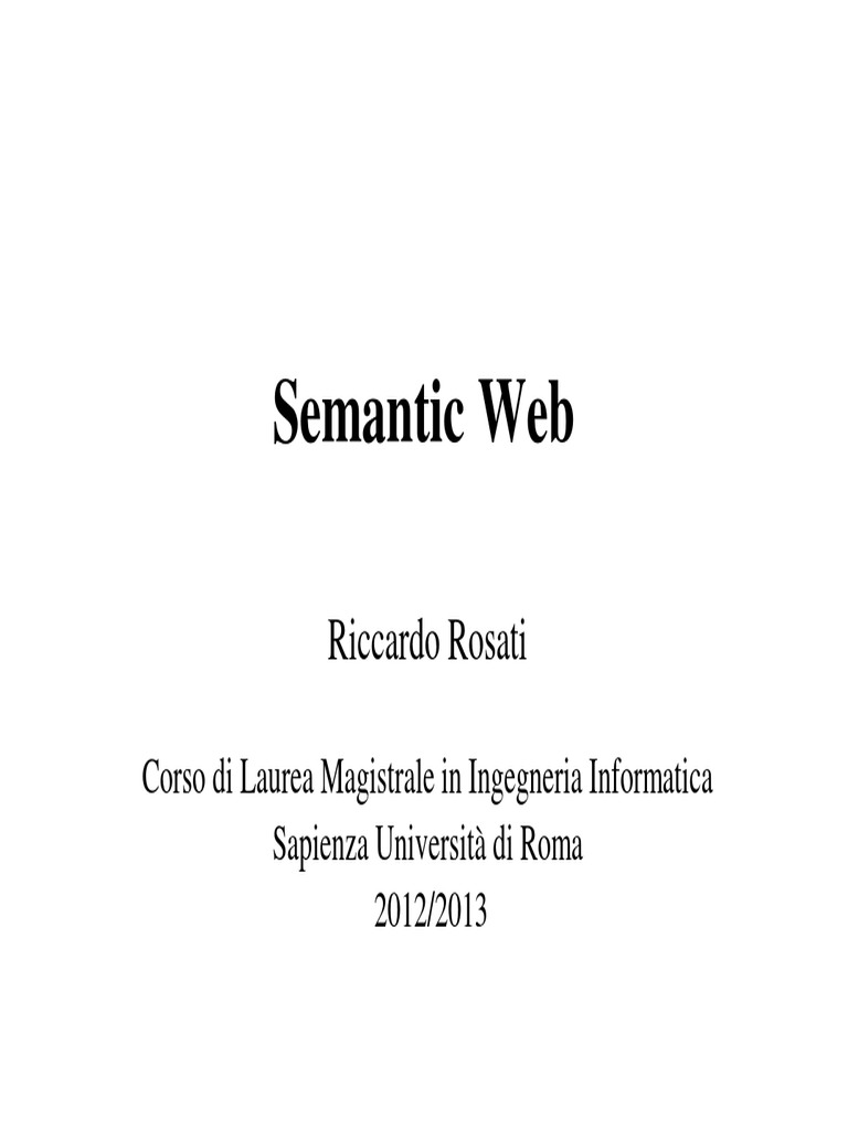 Semantic Web | Download Free PDF | Resource Description Framework | Semantic Web