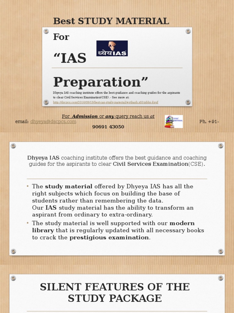 Best IAS Study Material | PDF | Test (Assessment) | Learning