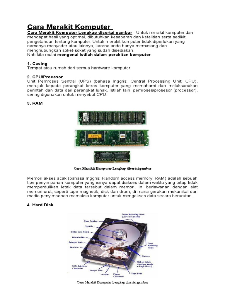 Cara Merakit Komputer | PDF | Komputer