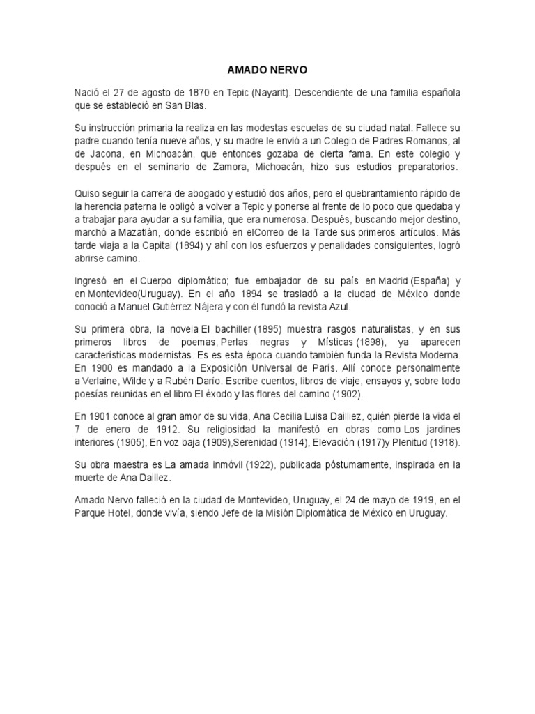 Amado Nervo | PDF