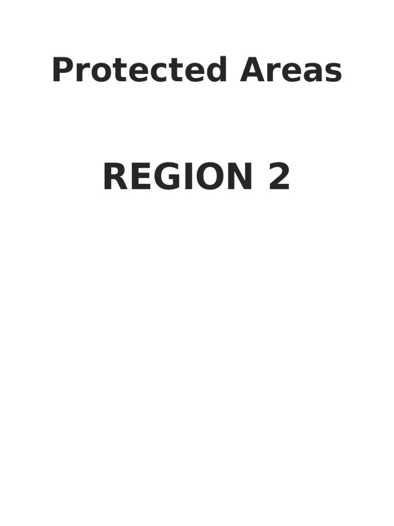 Protected Areas in Region 2 | PDF | Earth Sciences | Physical Geography