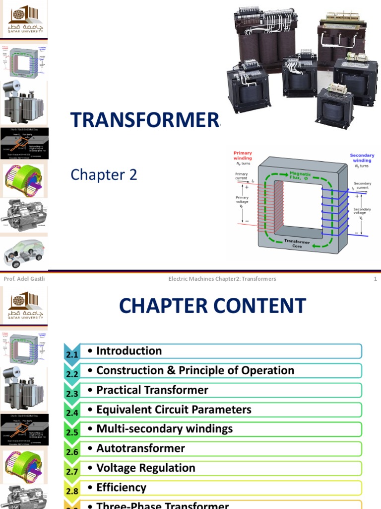 Chapter 2-Transformers PDF | PDF | Transformer | Electric Motor