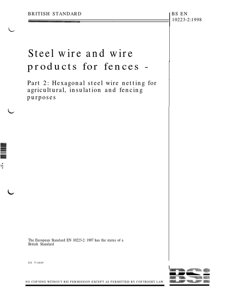 BS 10223-Part 2-88 | Wire | Standardization