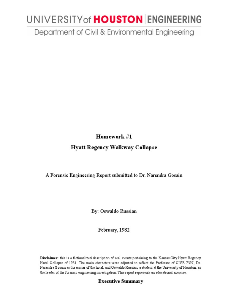 Hyatt Regency Collapse Report | PDF | Engineering | Civil Engineering