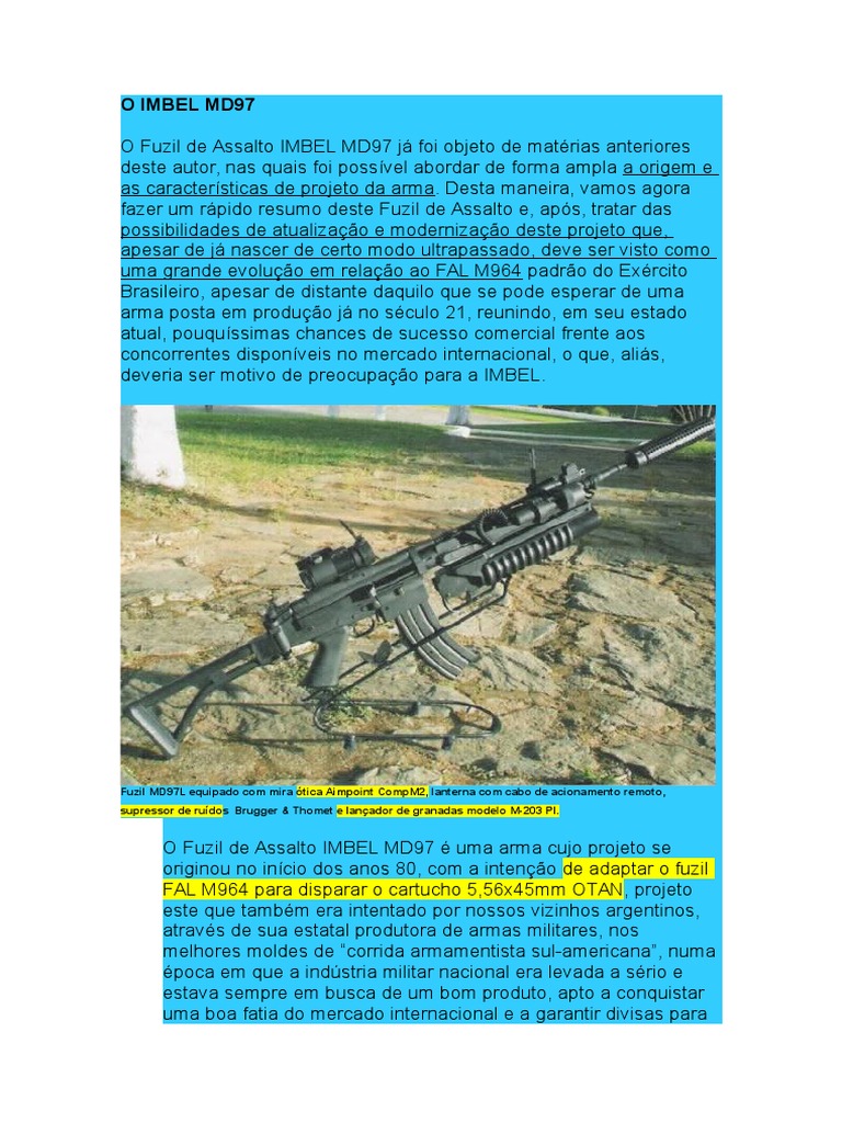 O Imbel Md97 | PDF | Rifle | Armas de fogo