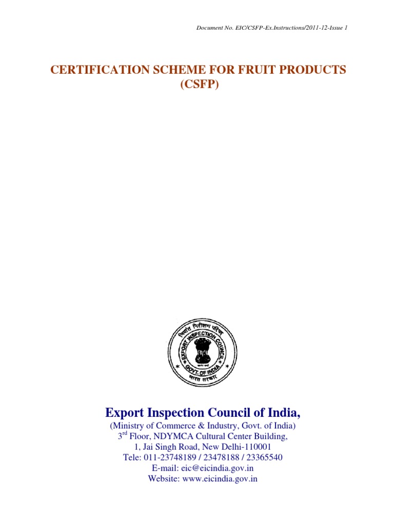 Eia CFSP FSMSC | PDF | Environmental Impact Assessment | Food Safety