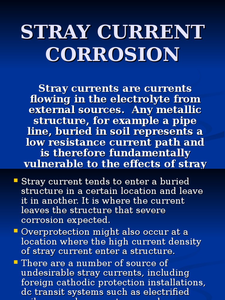 Stray Current Corrosion | PDF | Anode | Electric Current