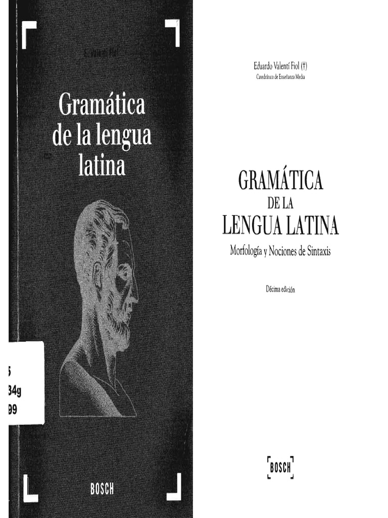 Gramatica de La Lengua Latina Valenti Fiol | PDF