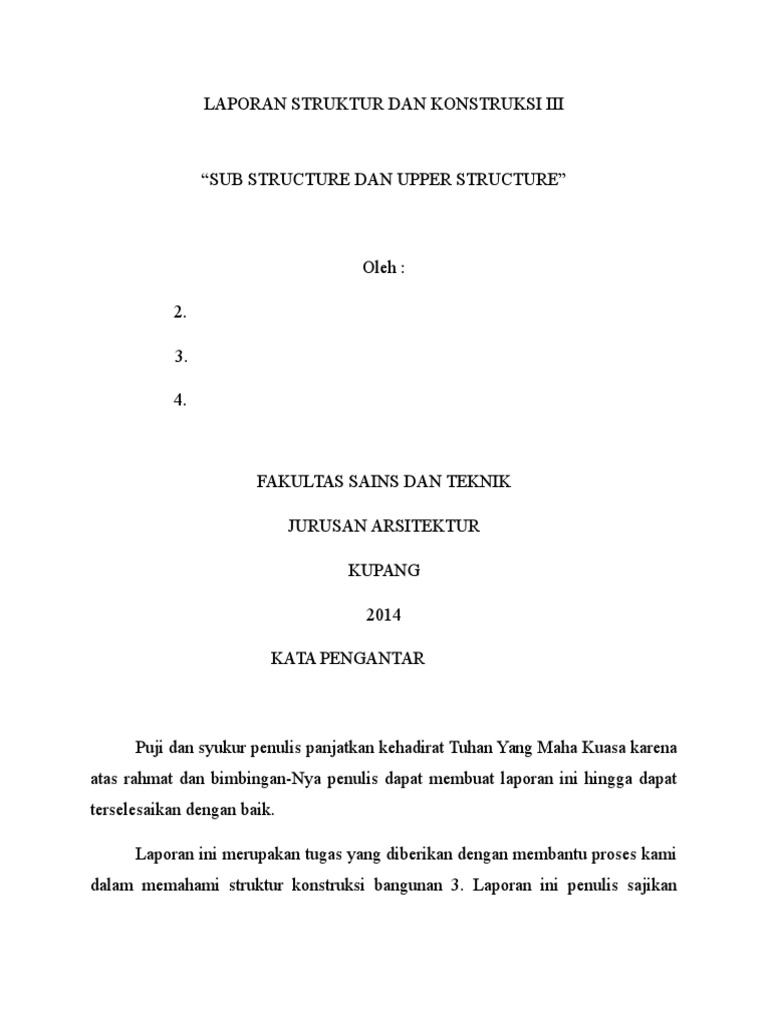 Sub Struktur dan Upper Struktur Bangunan | PDF | Seni