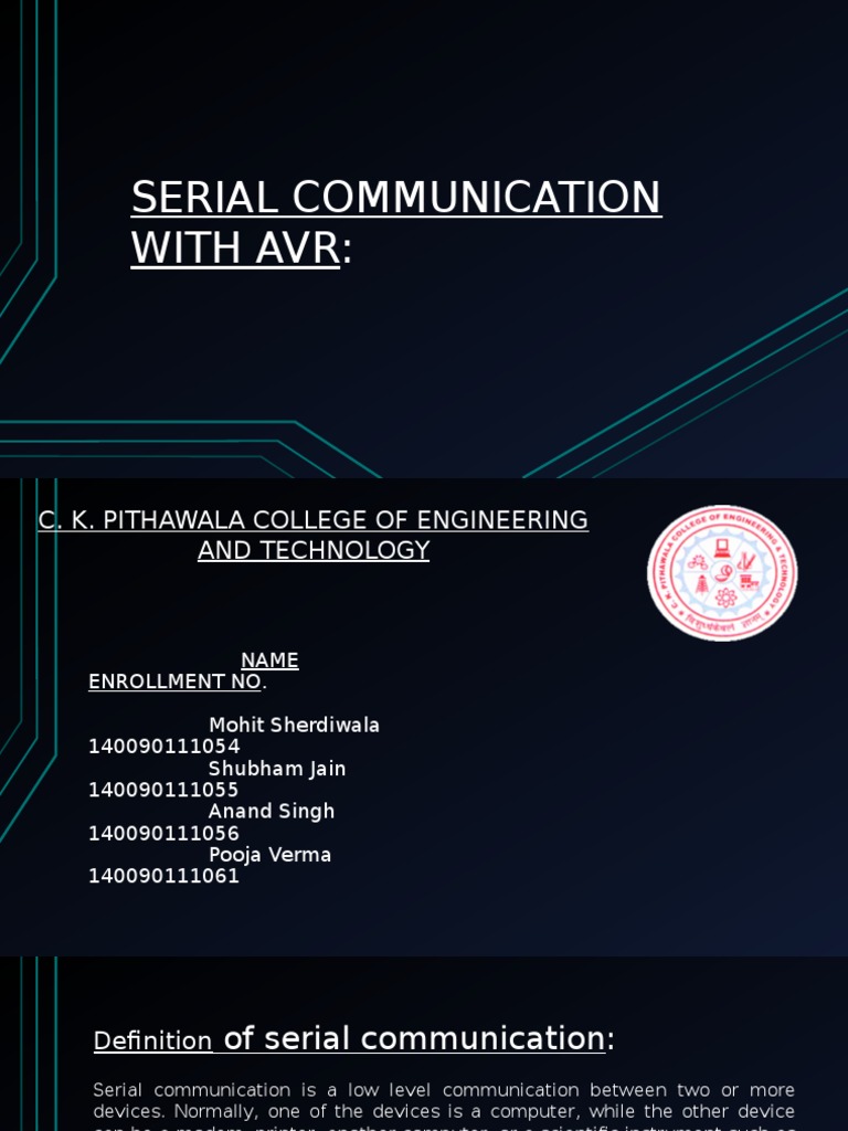 Serial Communication With Avr | PDF | Electronic Engineering | Computer ...