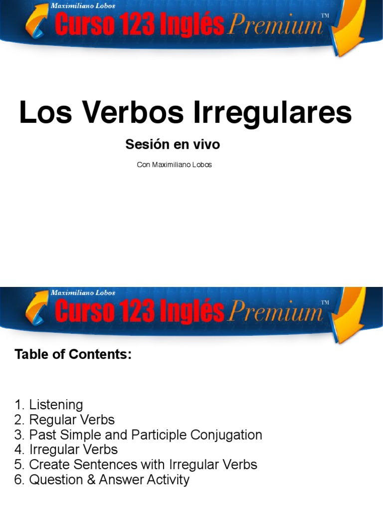 Max Irregular Verbs | PDF | Compact Disc | Linguistics