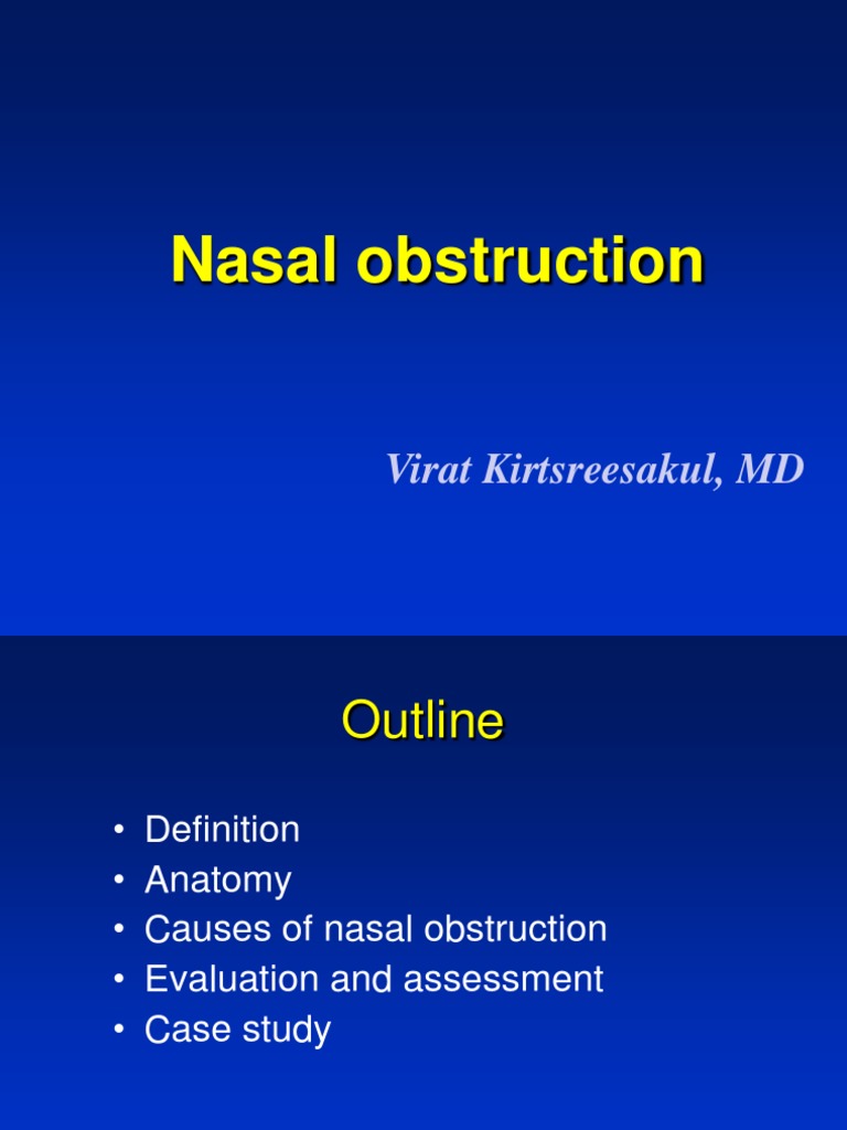 Nasal Obstruction - Lecture Part | PDF | Allergy | Human Nose