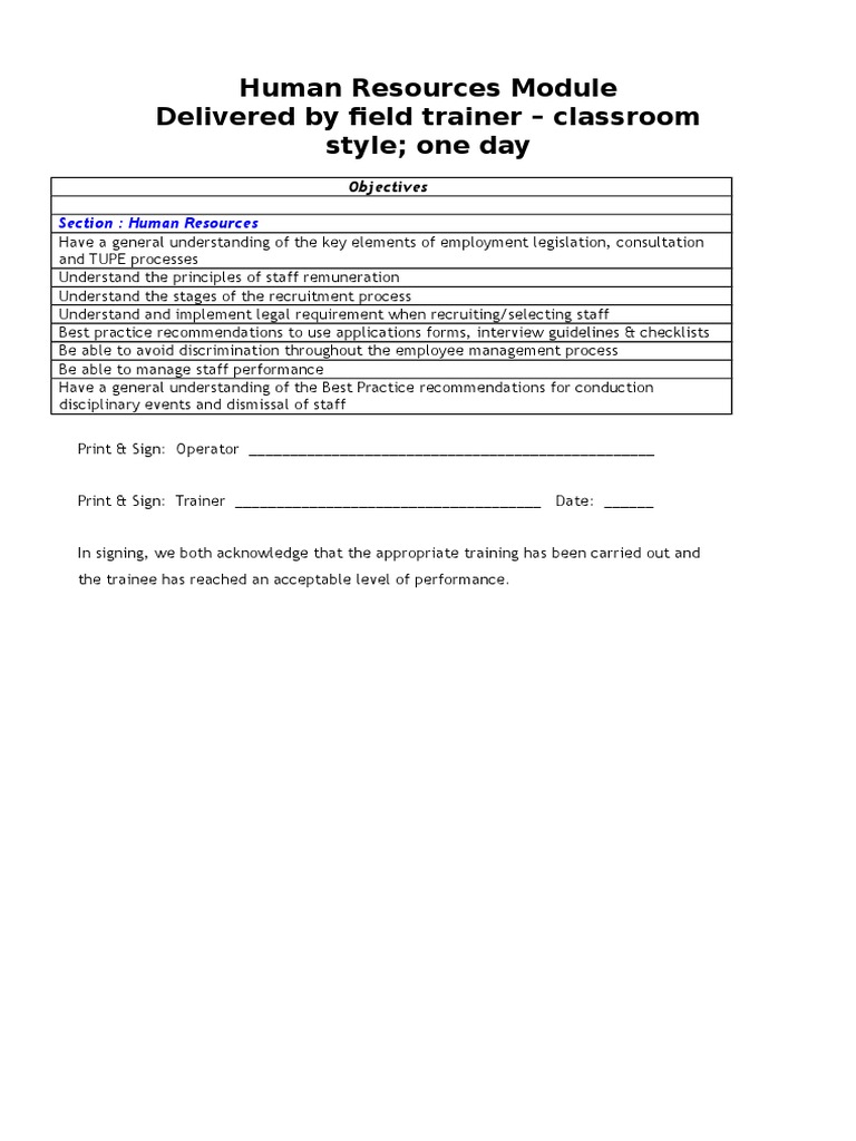 Human Resources Module | PDF
