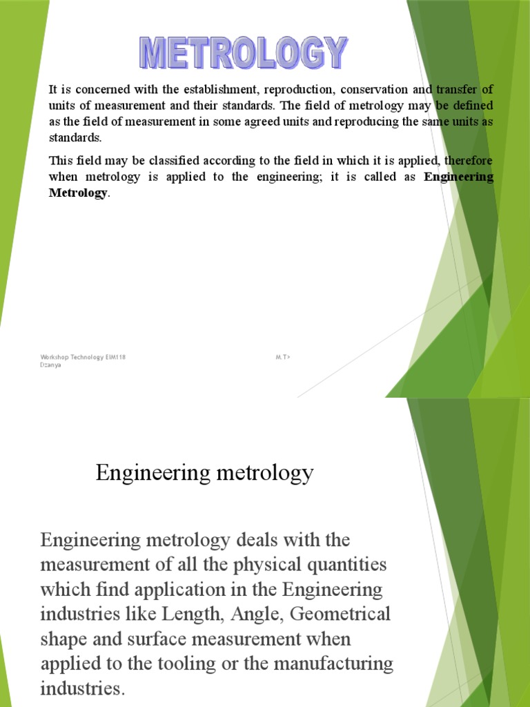 Metrology | PDF | Engineering Tolerance | Observational Error