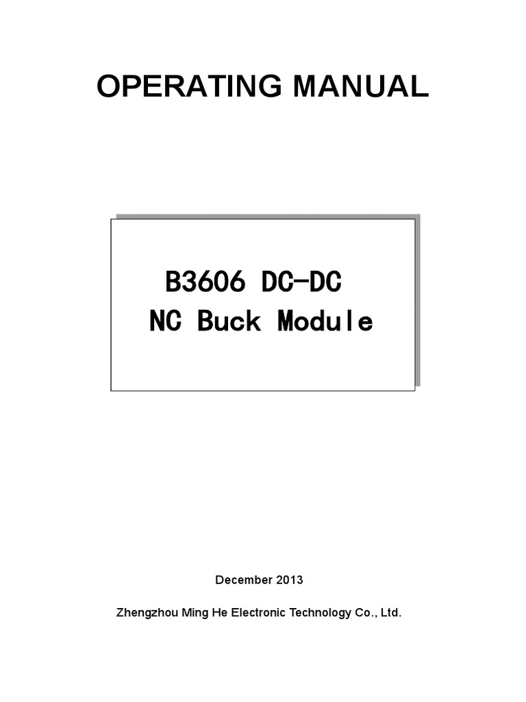User's Manual of B3606 PDF | PDF | Parameter (Computer Programming) | Switch
