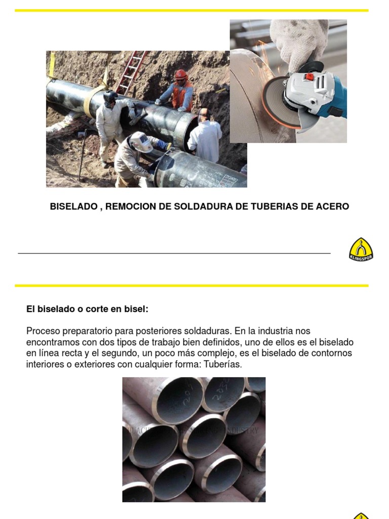 Tema 1 Biselado de Tuberias | PDF | Soldadura | Construcción
