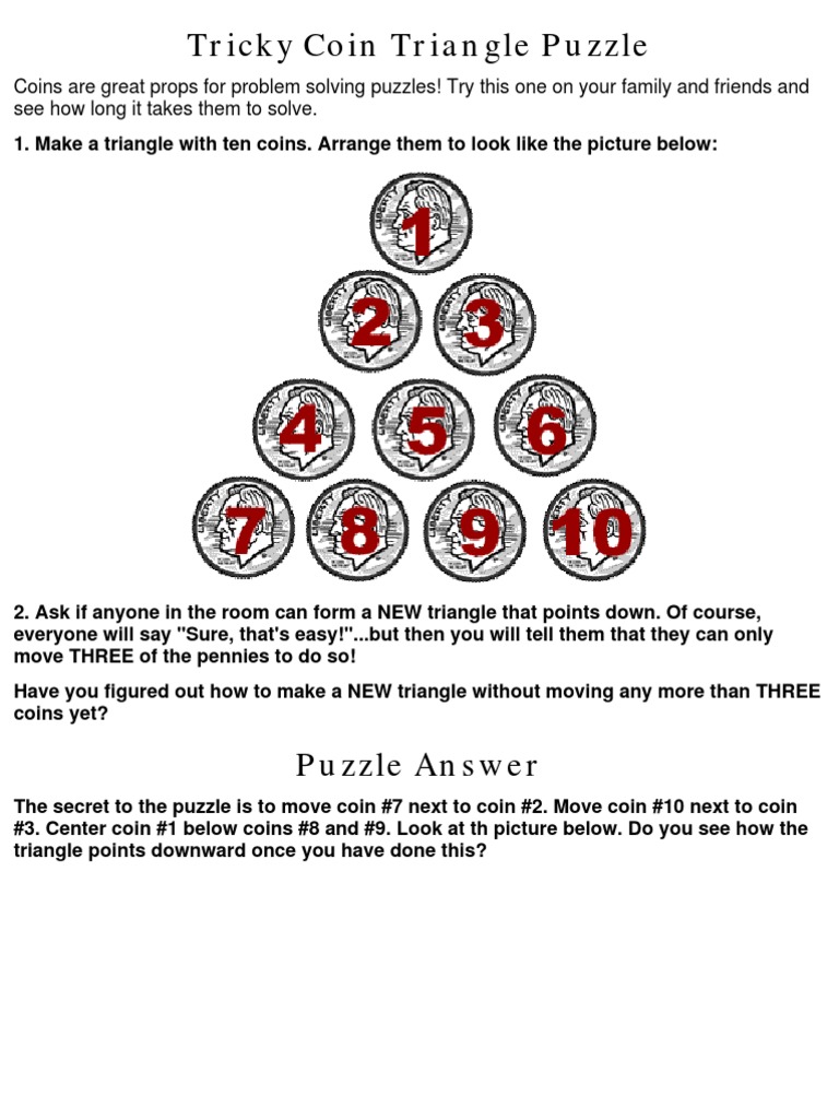 Family Coin Puzzle Challenge | PDF