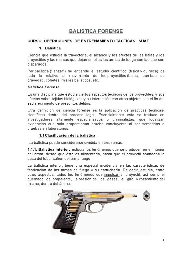Balistica Forense- Final Editado | Balística | Cartucho (armas de fuego ...