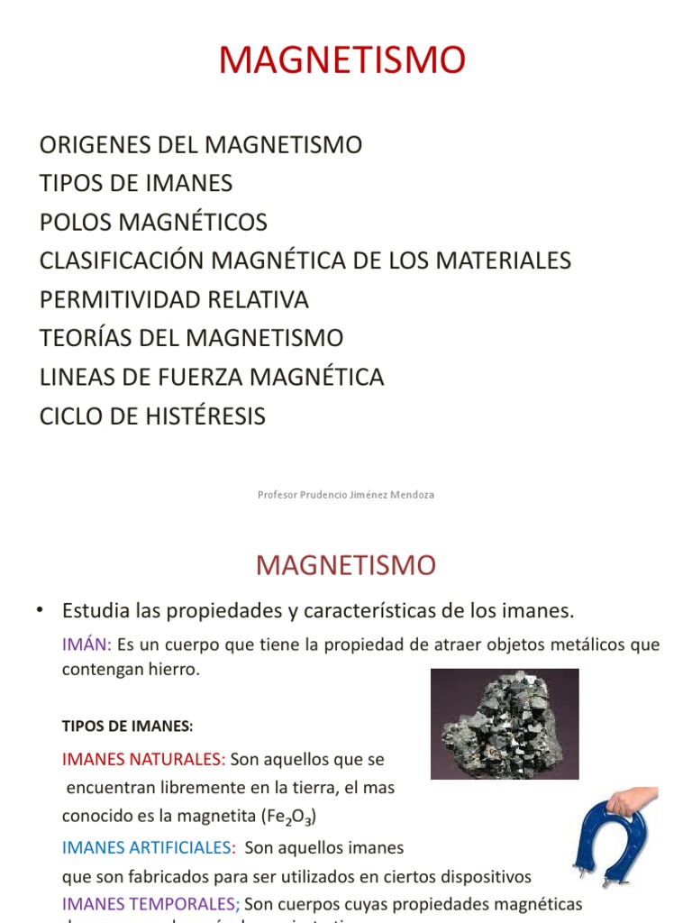Clasificación y propiedades de imanes | PDF | Imán | Magnetismo