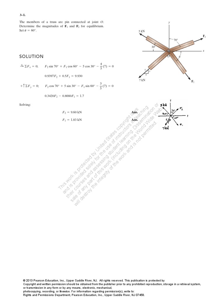 Engineering Mechanics Statics 13E - Chapter 03 (Solutions) (Hibbeler ...