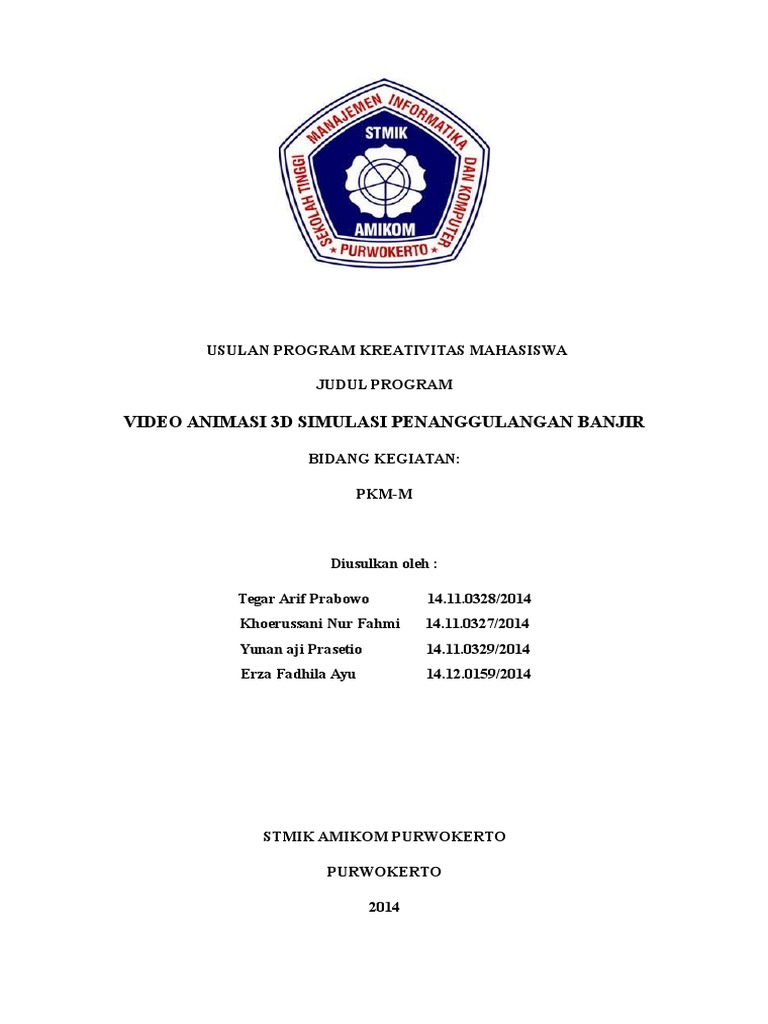 Usulan Program Kreativitas Mahasiswa - Kel Erza90 | PDF