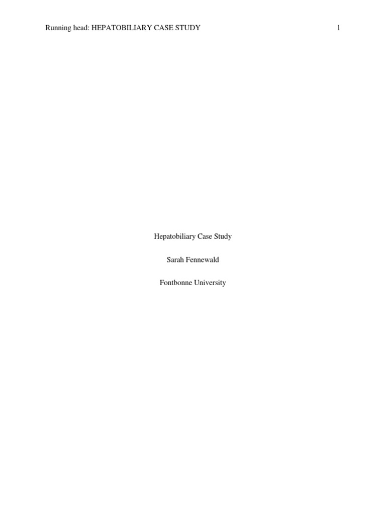 Hepatobiliary Case Study Pdf Liver Cirrhosis