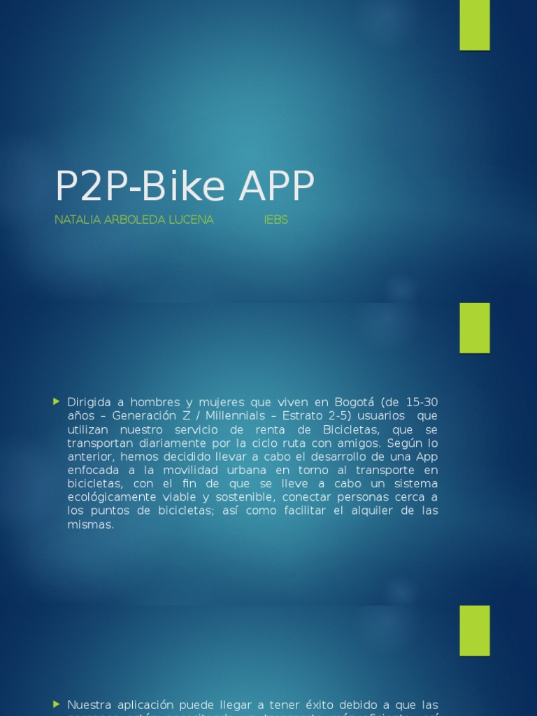 Caso Practico - P2P BIKE APP | PDF | Aplicación movil | Transporte