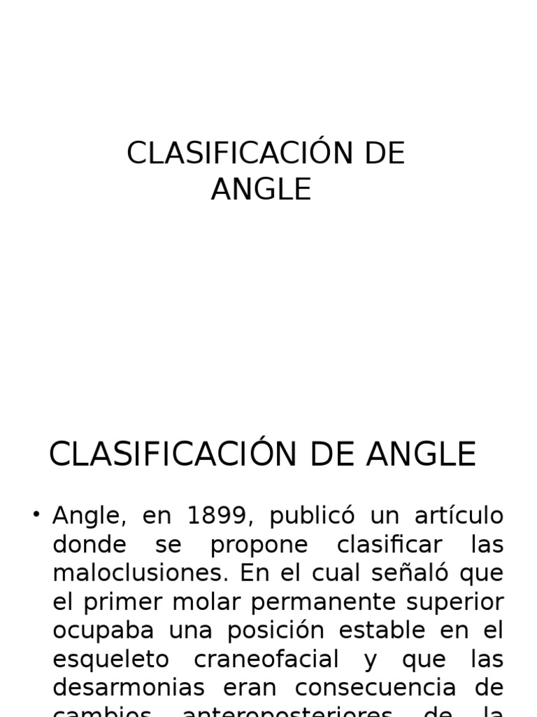 Clasificación de Angle: Clase I | PDF