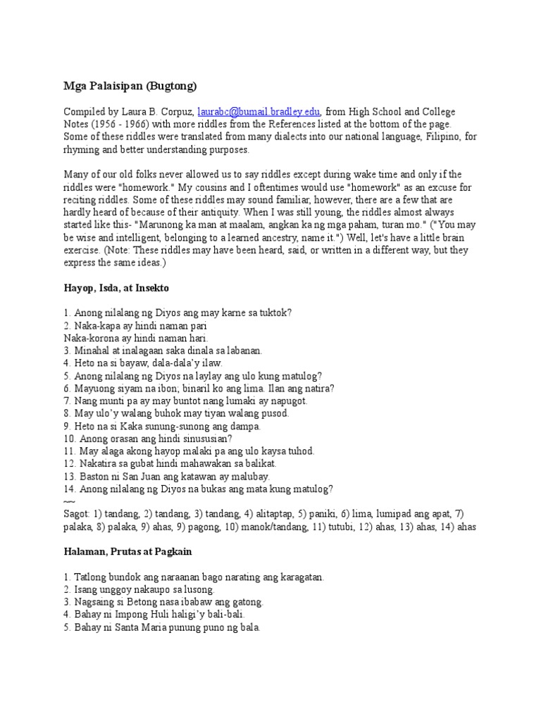 Bugtong | PDF