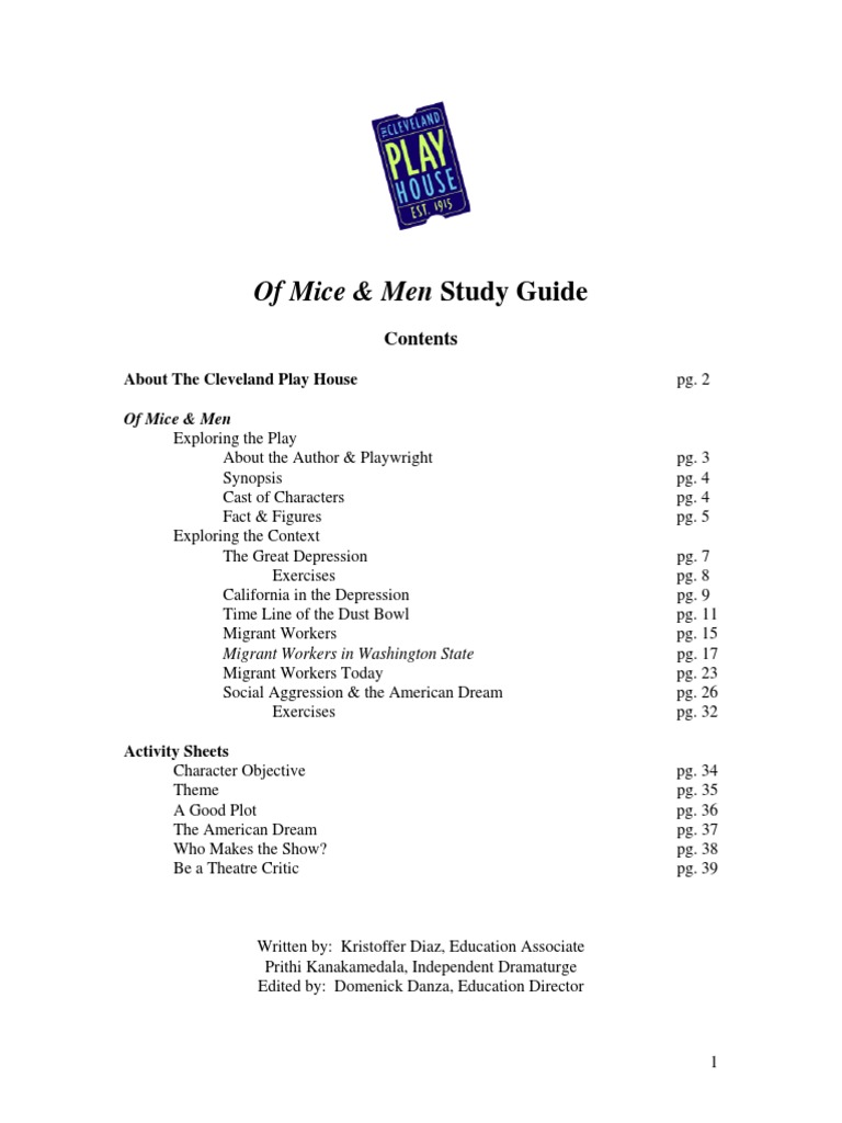Of Mice and Men Lesson Plans 2 | PDF | Dust Bowl | John Steinbeck