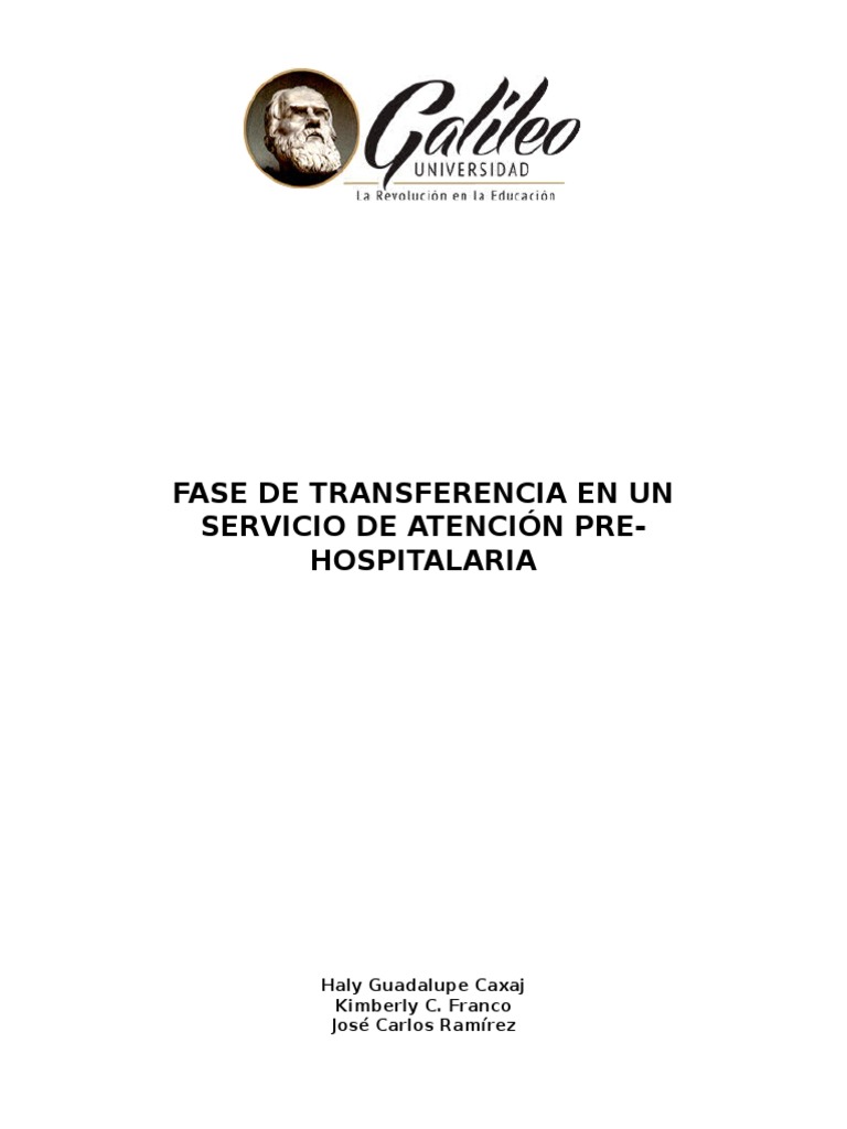 Transferencia Del Paciente | PDF | Ambulancia | Hospital
