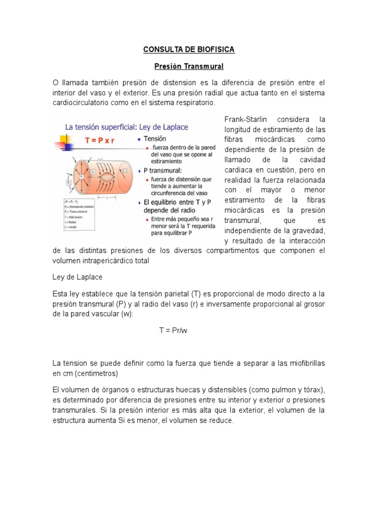 Presion Transmural | PDF | Presión | Science