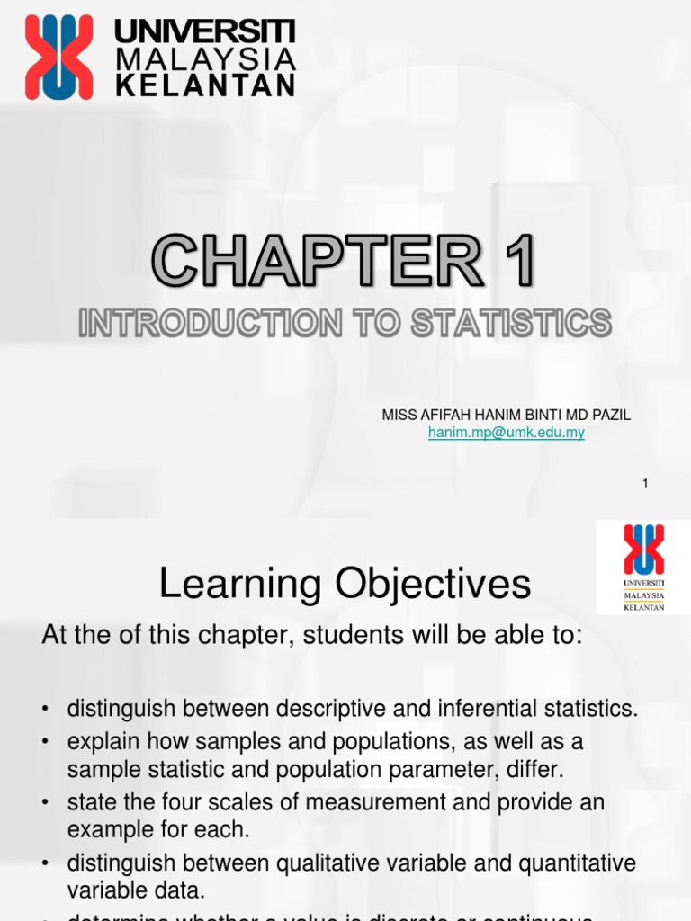 Chapter 1 Introduction To Statistics | PDF | Level Of Measurement | Statistics