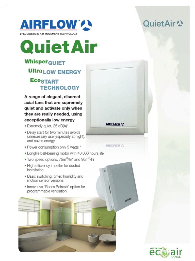 Introducing The Airflow QuietAir Extractor Fans | PDF | Electrical ...
