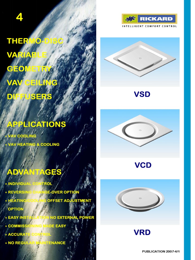 VAV Diffuser Thermally | PDF | Duct (Flow) | Temperature