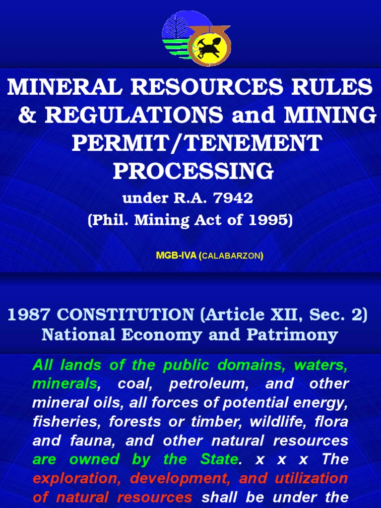 Mining Law in The Philippines | PDF | Mining | Intellectual Property