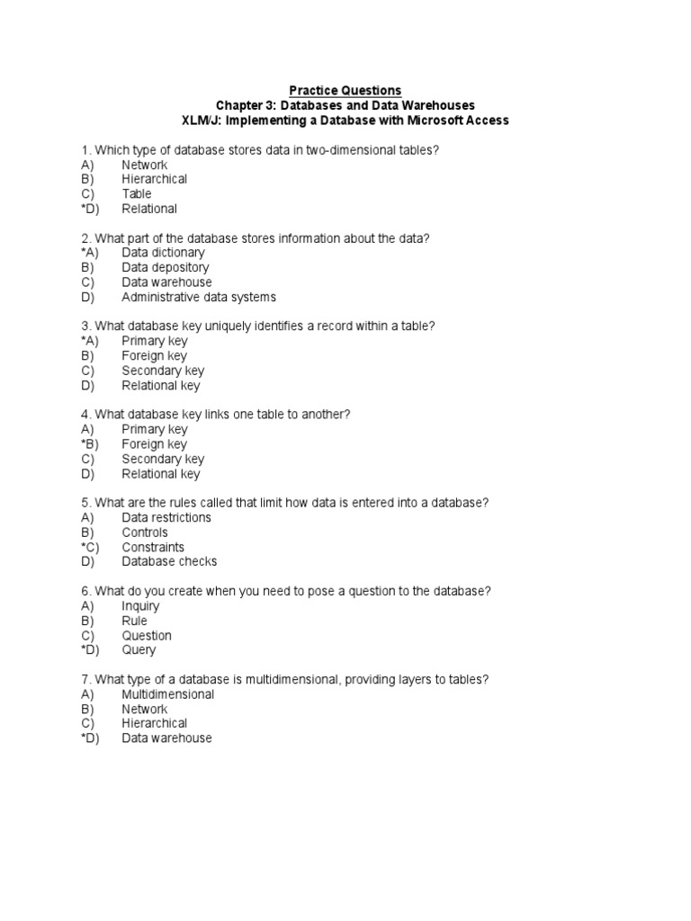 CH 03 XLM J | PDF | Data Warehouse | Databases